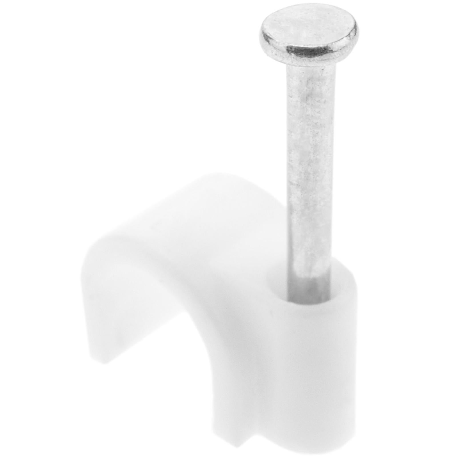 Grapa para cable redondo 8mm blanco Pack 10 | Leroy Merlin