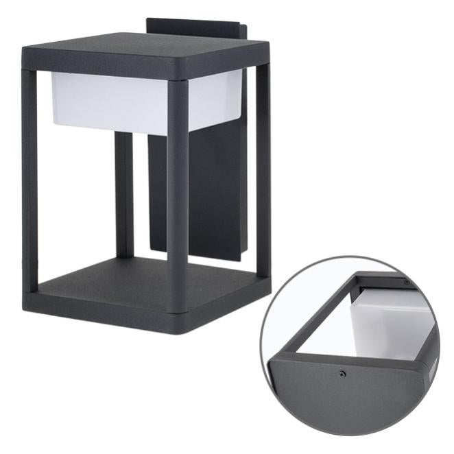 Aplique COUSTEAU IP44 1x9W LED 900lm 4000K L.18xAn.20,5xAl.28cm Gris ...