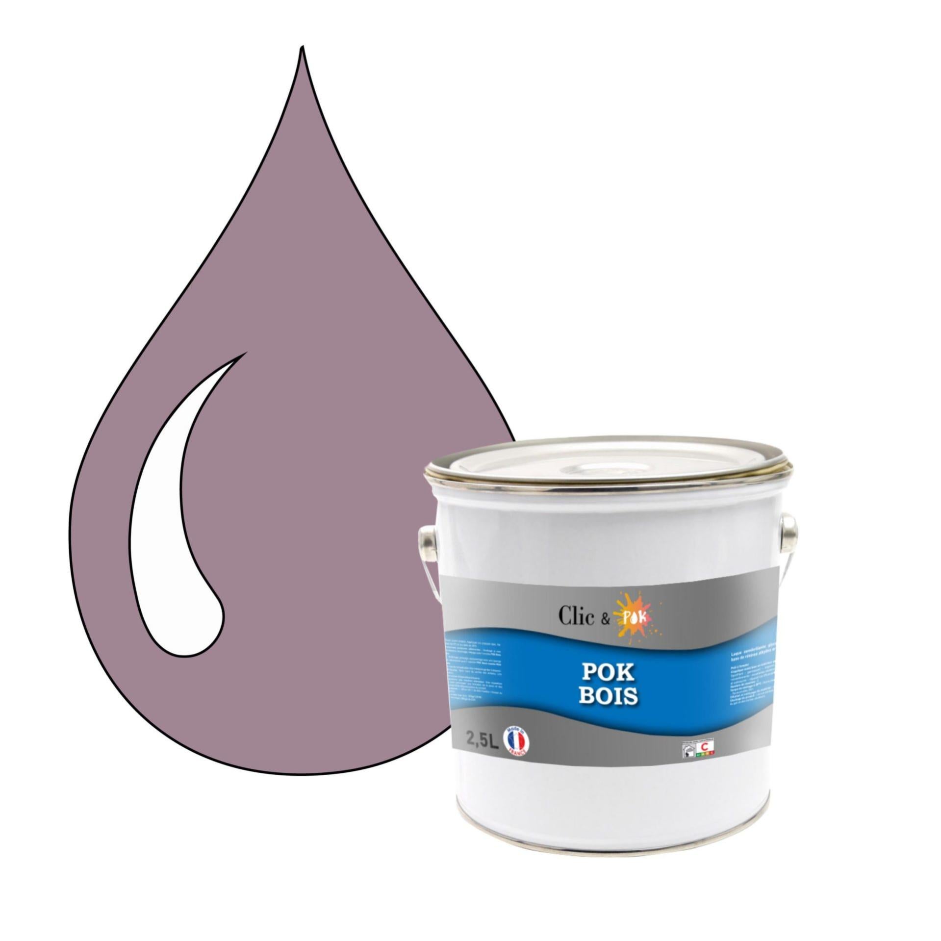 POK BOIS Violet : Peinture de Finition Solvantée Laque Semi-Brillante ...