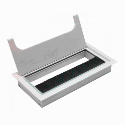 Passe câble aluminium rectangulaire 80*160 couleur Alu | Leroy Merlin