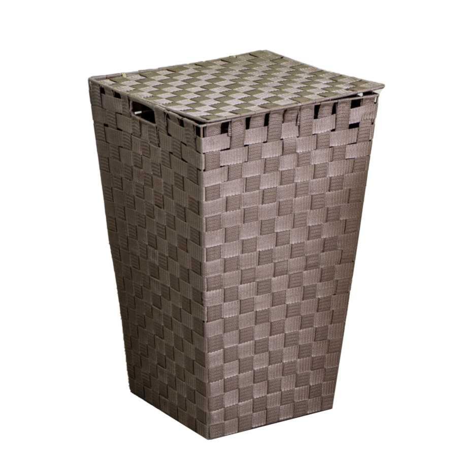 Cestone poliestere grigio foderato quadro cm33x33h53 | Leroy Merlin