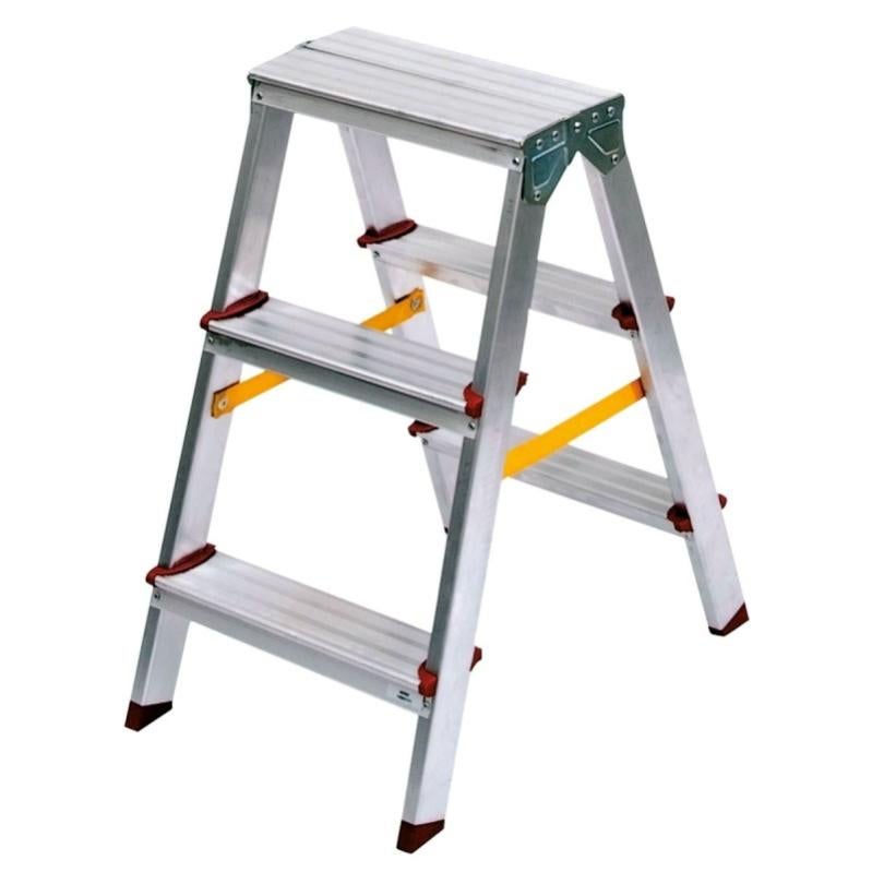 Escabeau en aluminium 2 X 3 marches Charge 150 kg Hauteur 0,65 m VITO ...