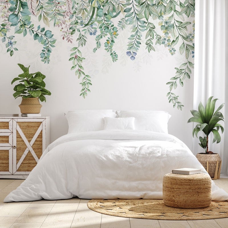 Papier Peint Panoramique Floral Multicolore - 99DECO - L336xH270cm ... Papier Peint Panoramique Floral Multicolore - 99DECO - L336xH270cm ...