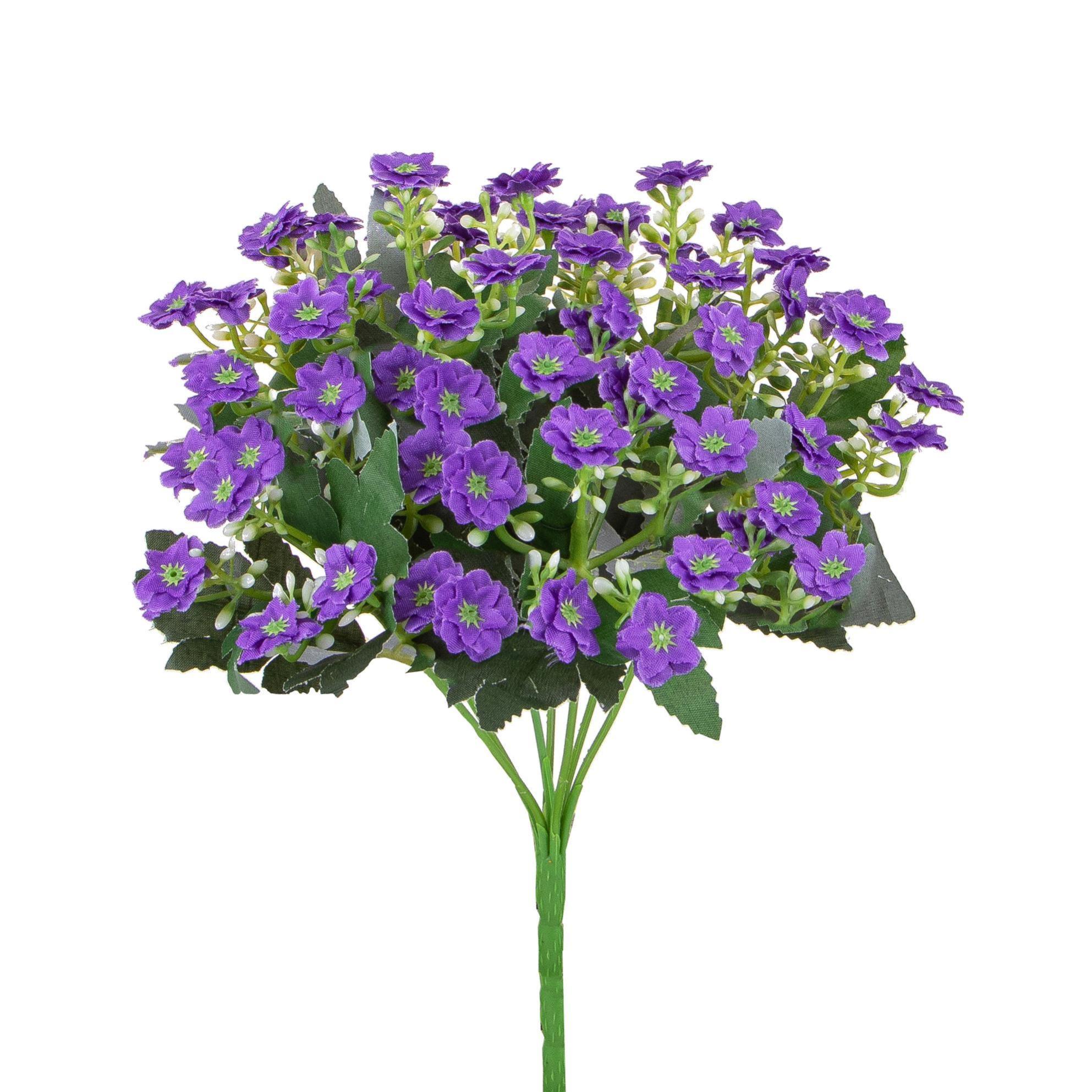 Set 5 Bouquet Artificiale di Mini Calanchoe Altezza 30 cm Viola | Leroy ...