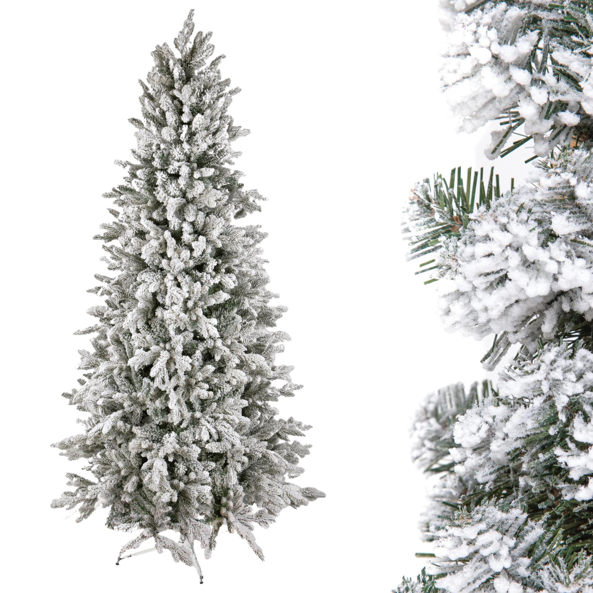 Albero di Natale Artificiale H260 cm Abete Cervino con Neve 1378 Tips ...
