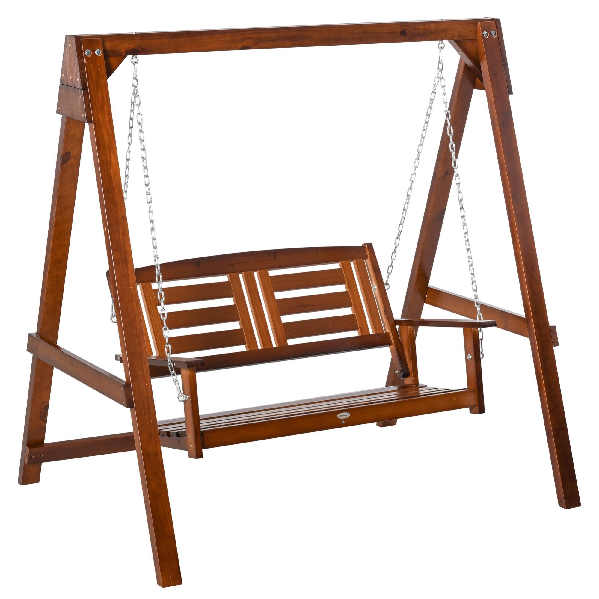 Dondolo 2 Posti da Giardino 160x121x165 cm in Legno Teak | Leroy Merlin