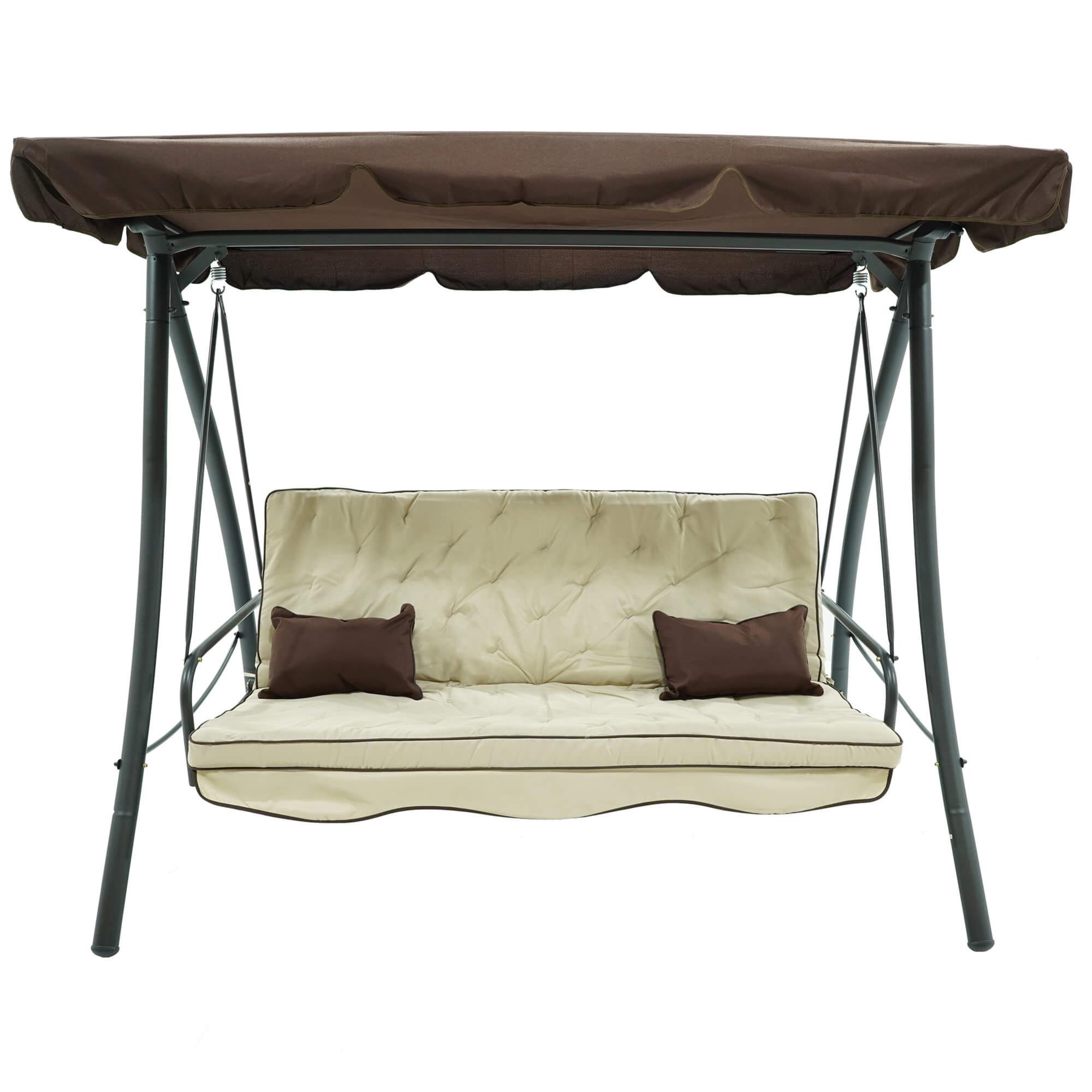 Dondolo Letto 3 Posti 202x115x170 cm in Acciaio e Poliestere Andromeda ...