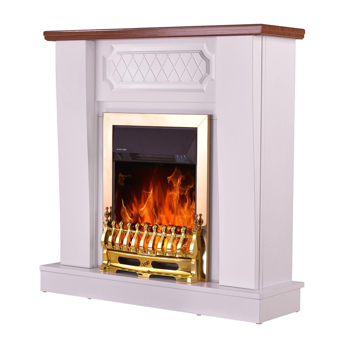 Camino Elettrico da Pavimento 101x100x30 cm Effetto Fiamma 2000W Asoli ...