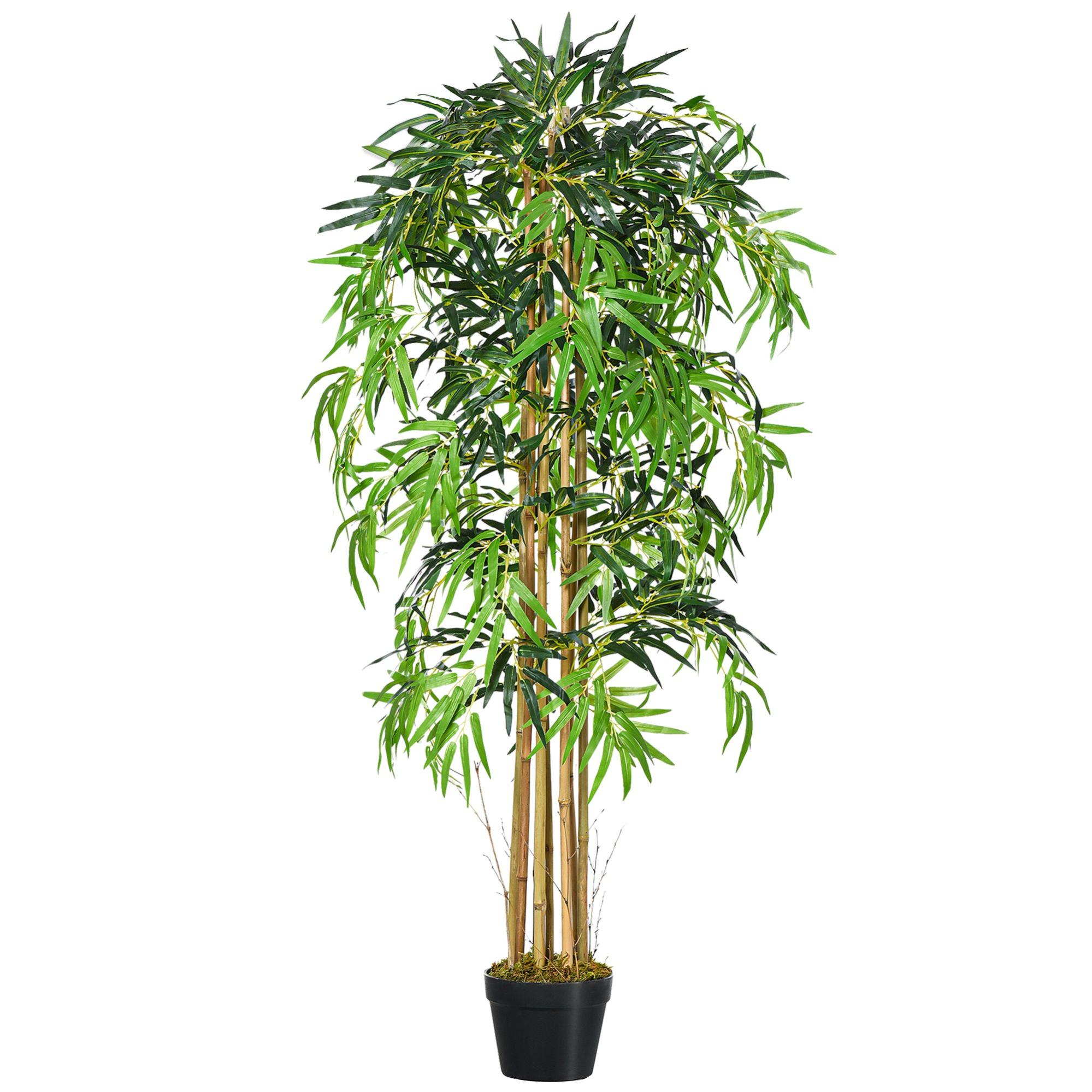 Pianta Artificiale di Bambù H150 cm con Vaso Verde | Leroy Merlin