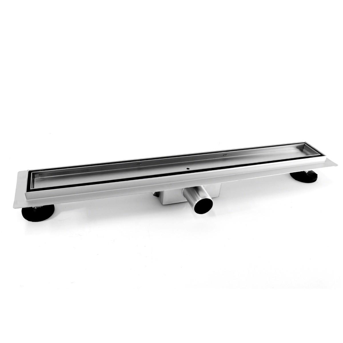 Canalina di Scarico 70x7 cm Piastrellabile in acciaio inox a Pavimento ...