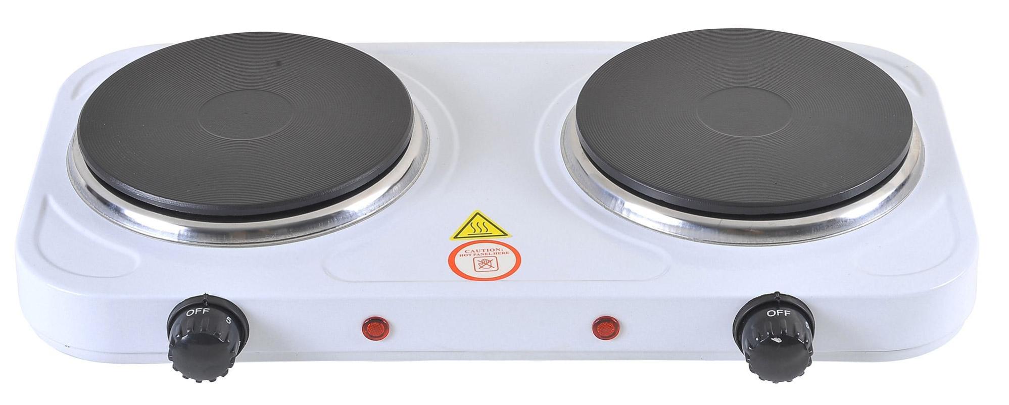 Doppia Piastra Fornello Elettrico da Campeggio 2000W Bauer Bianco ...