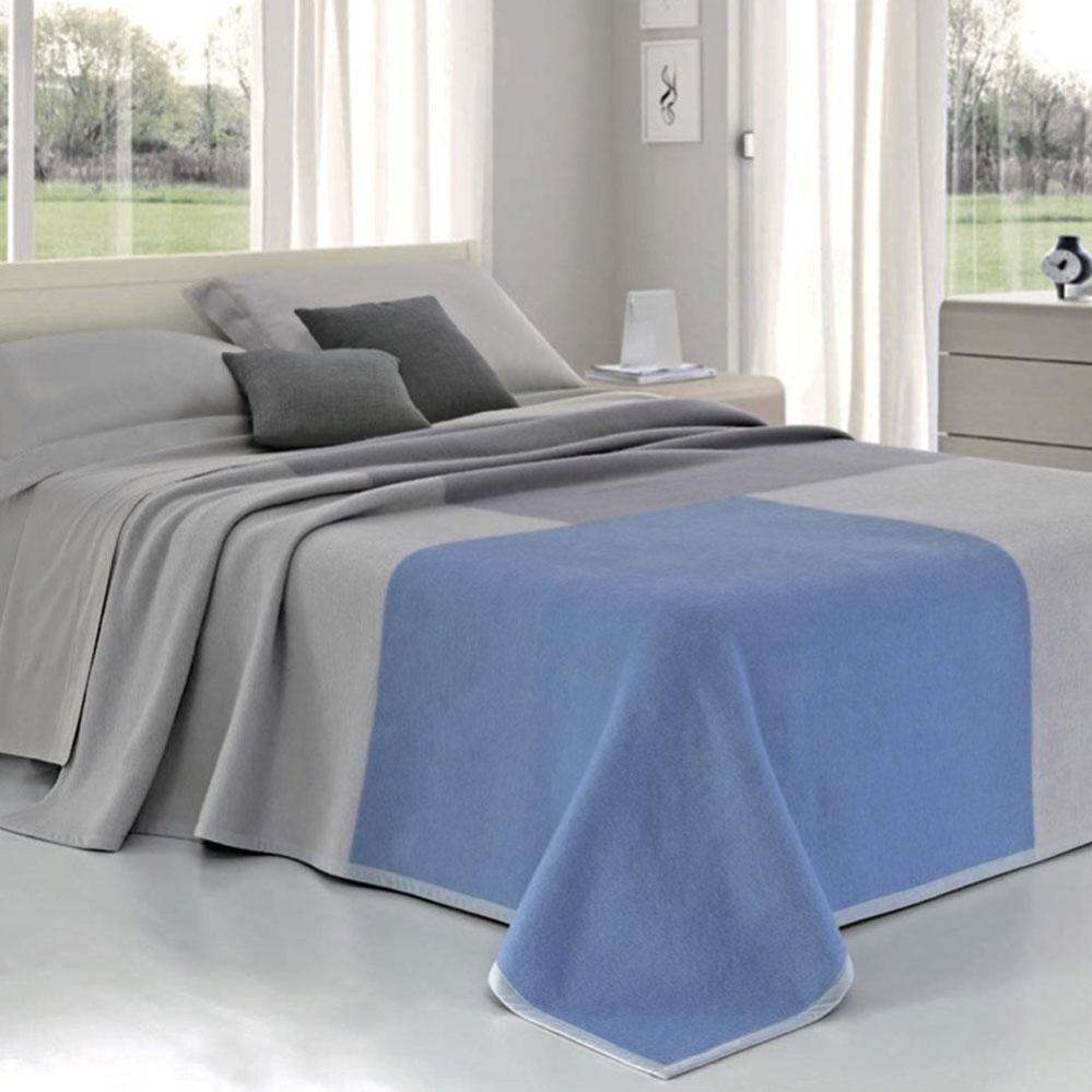 Coperta Pura Lana Matrimoniale 450gr Cober Square Grigio | Leroy Merlin
