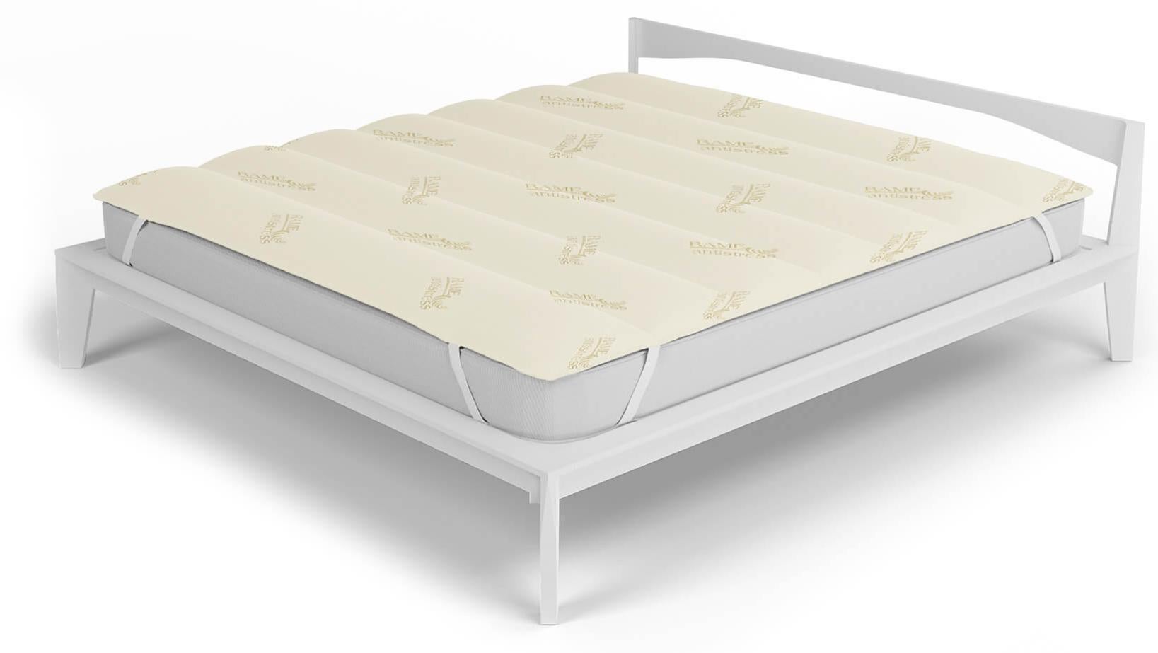 Topper Trapuntato Imbottito Singolo con Elastici Panna | Leroy Merlin
