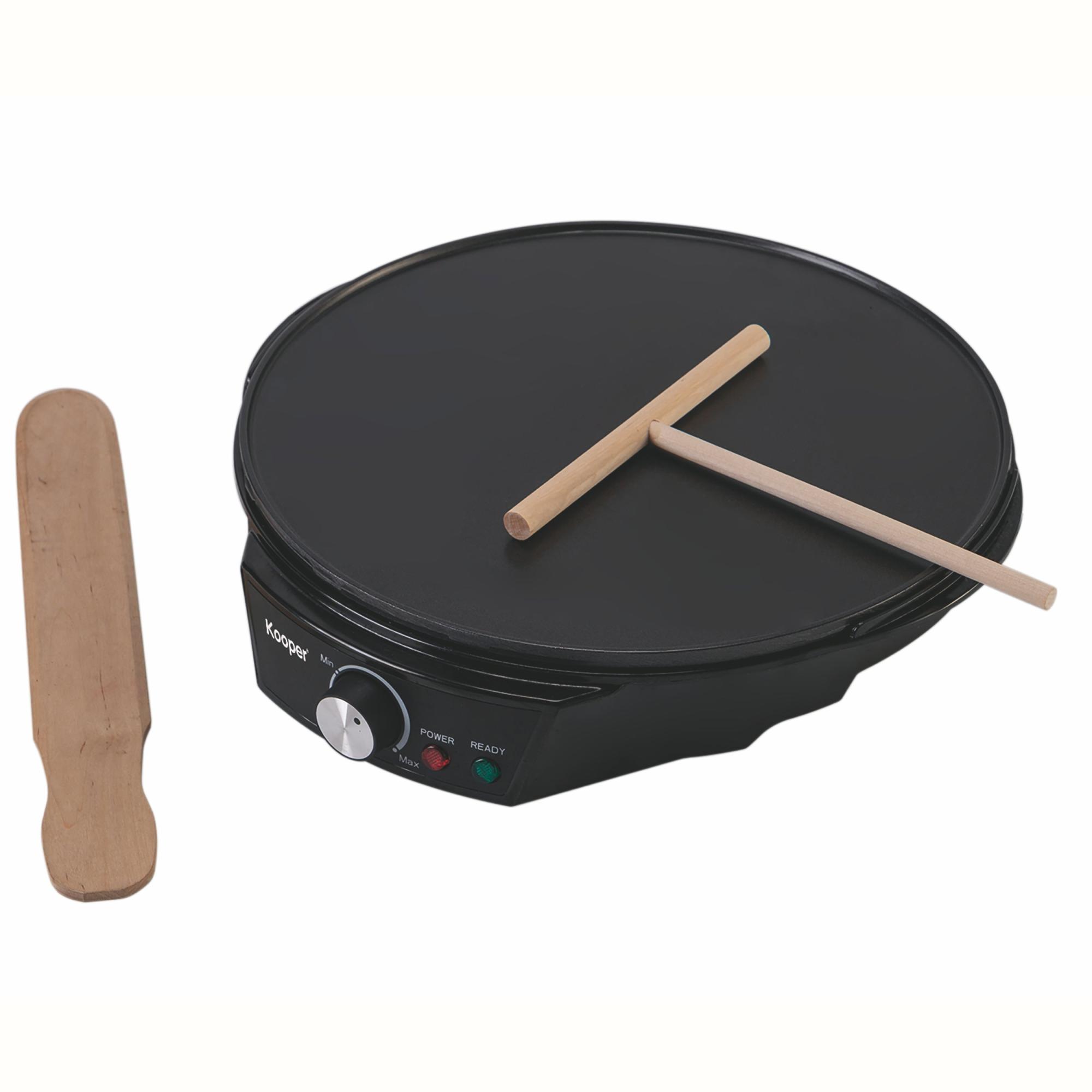 Crepiera Elettrica Antiaderente 1200W Kooper Goody Nera | Leroy Merlin