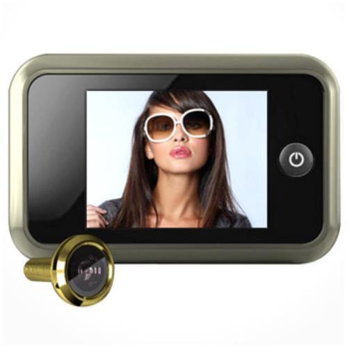 Spioncino Occhiello per Porta Digitale Oro con Visore Lcd Telecamera ...