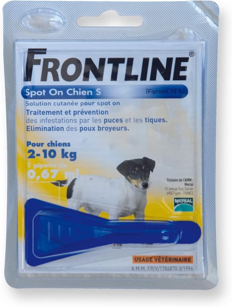 Frontline Pipette Antiparasitaire pour Chien de 2 à 10Kg 1 pipette ...