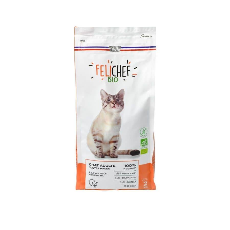 Croquettes Bio sans céréales pour Chat Adulte Félichef 2kg | Leroy Merlin