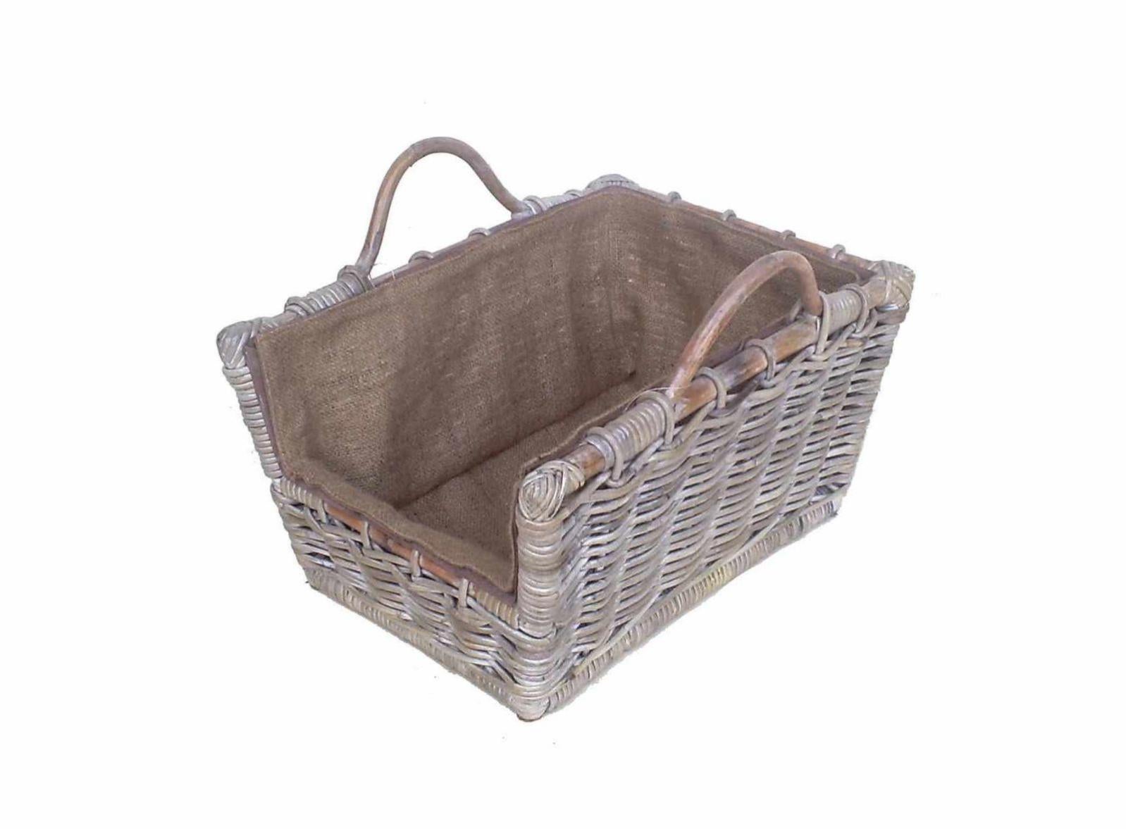Firewood basket cloe flared 2m with jute lining cm52x38h26-36 | Leroy ...