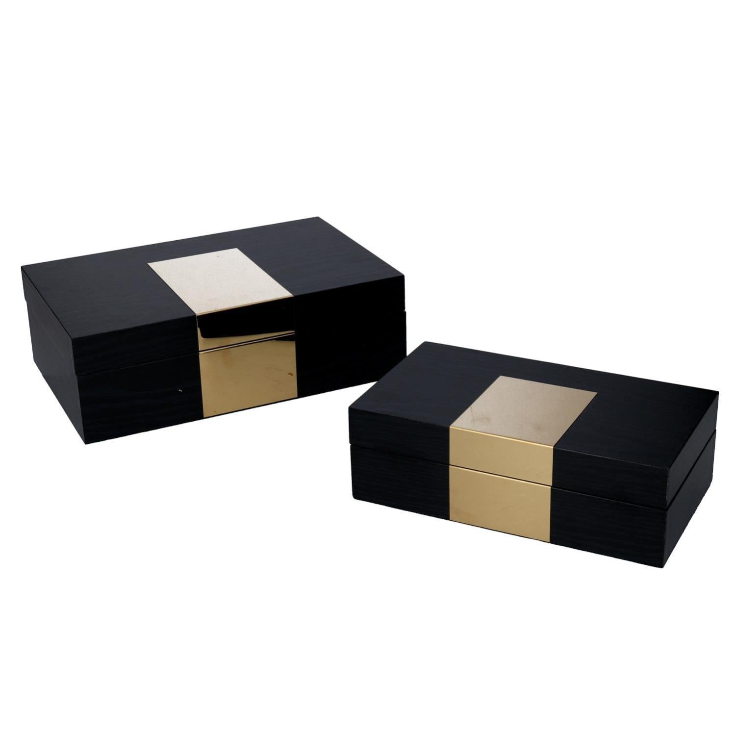 Rectangular black wooden box 1-2 cm31x20h10 | Leroy Merlin