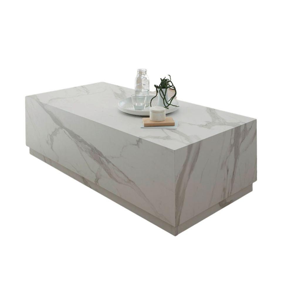 Table de salon Marko effet marbre blanc | Leroy Merlin