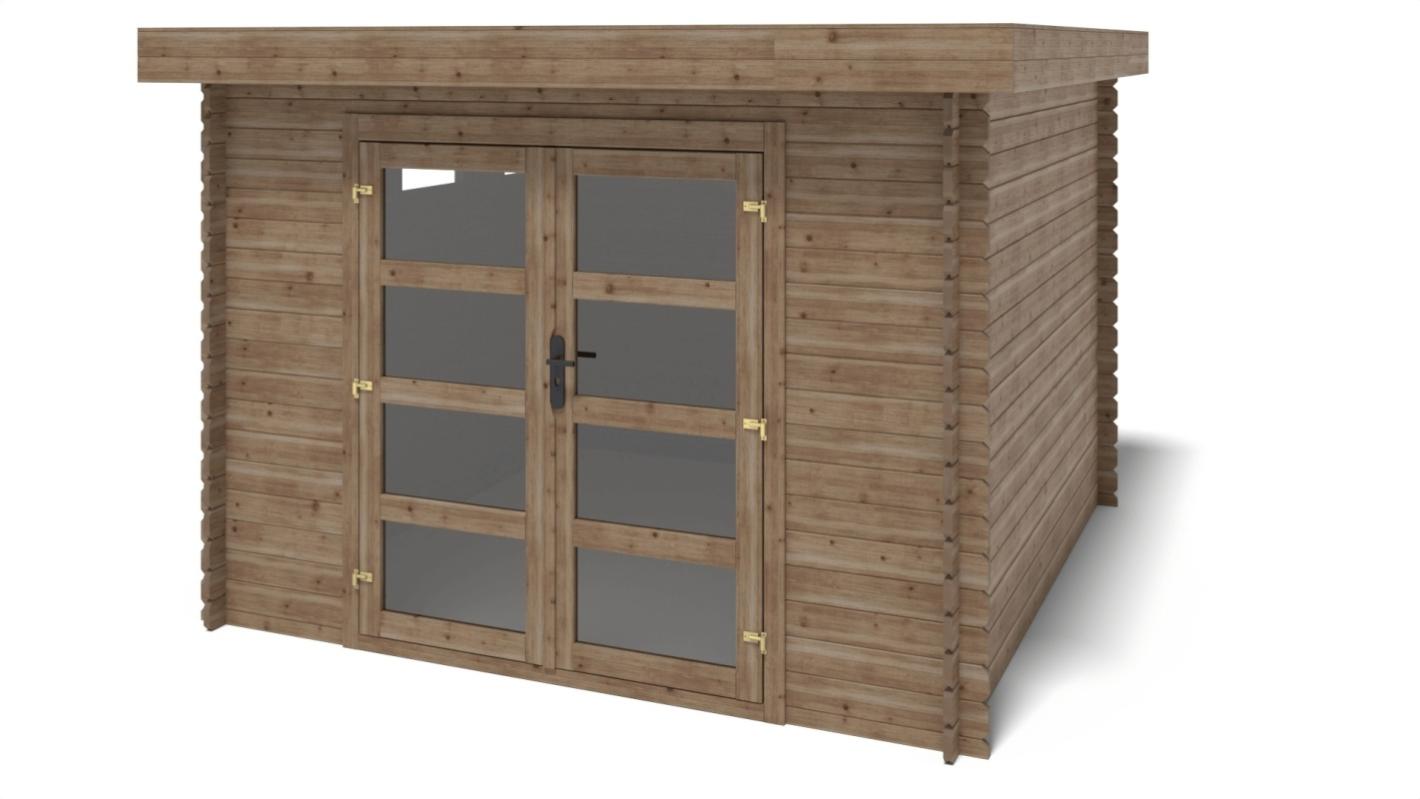 Abri de jardin en bois - 9m2 - 3x3m - Traité - Ep. 28mm - Couleur ... Abri de jardin en bois - 9m2 - 3x3m - Traité - Ep. 28mm - Couleur ...