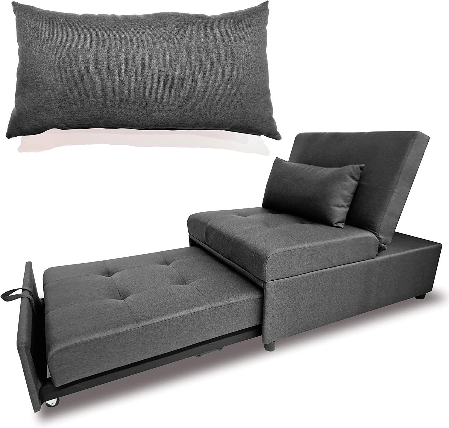 MAKA Divano Letto Salvaspazio con Cuscino Sfoderabile Clic Clac ...