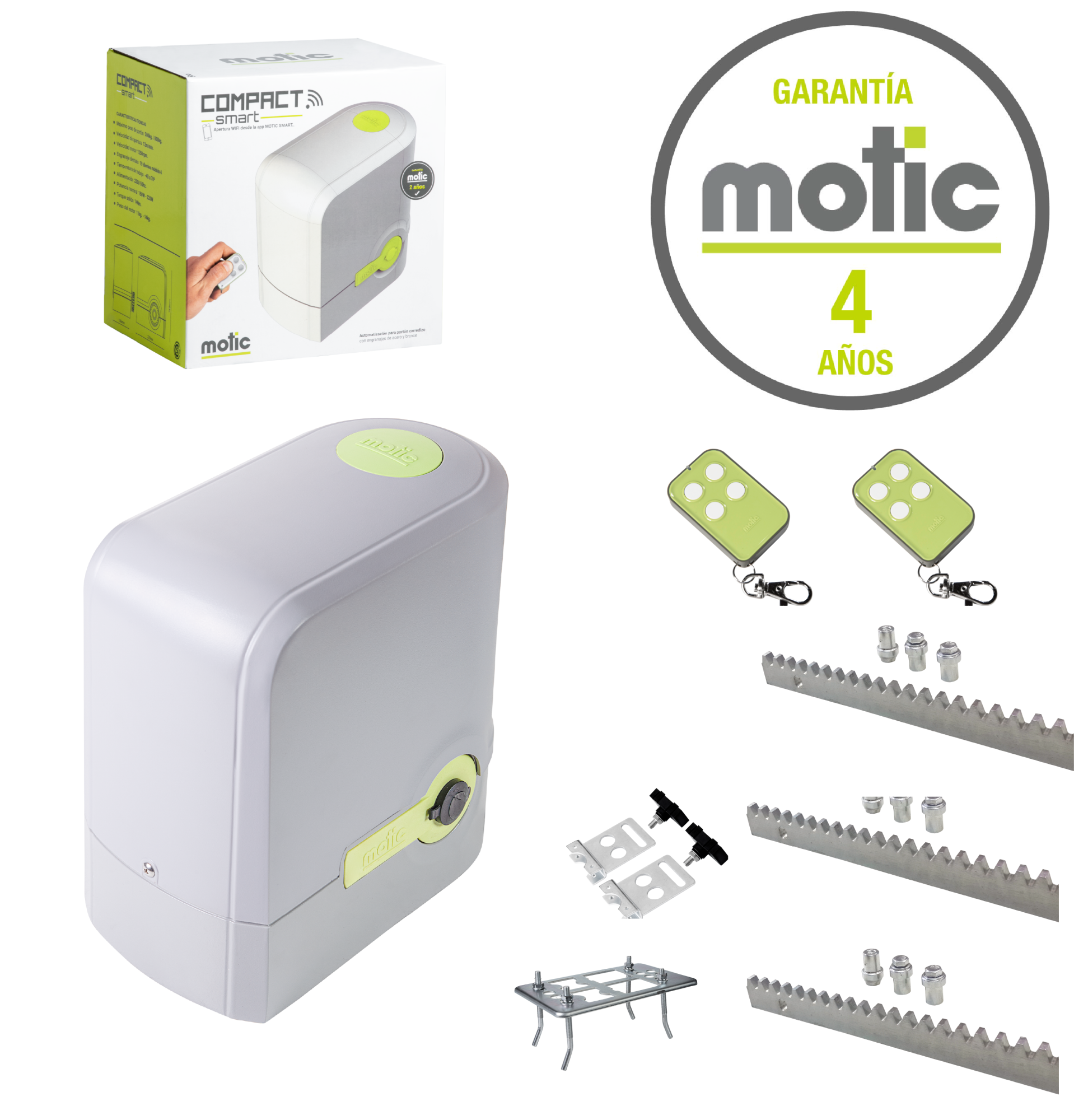 MOTORE PER PORTA SCORREVOLE DA GARAGE. KIT COMPACT 500 - MOTIC. Fino a ...
