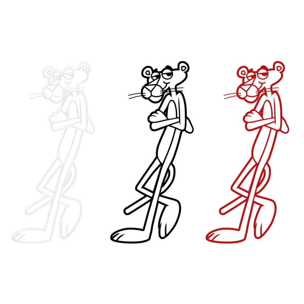 PANTERA ROSA - Adesivo Murale Wall Sticker In Vinile 55x120 Cm - colore ...