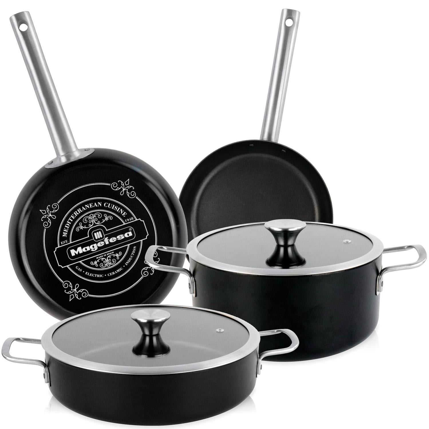 Set di Pentole Induzione 6-Piece Antiaderente Casseruoli, Padelle ...