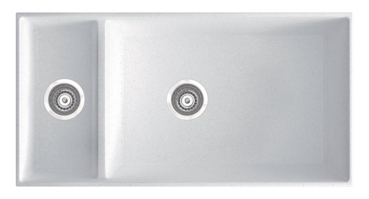 Fregadero Blanco Alabastro 1,5 senos OLWIN | Leroy Merlin