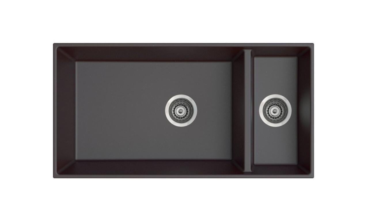 Evier de cuisine Marron 1,5 bac OLWIN | Leroy Merlin