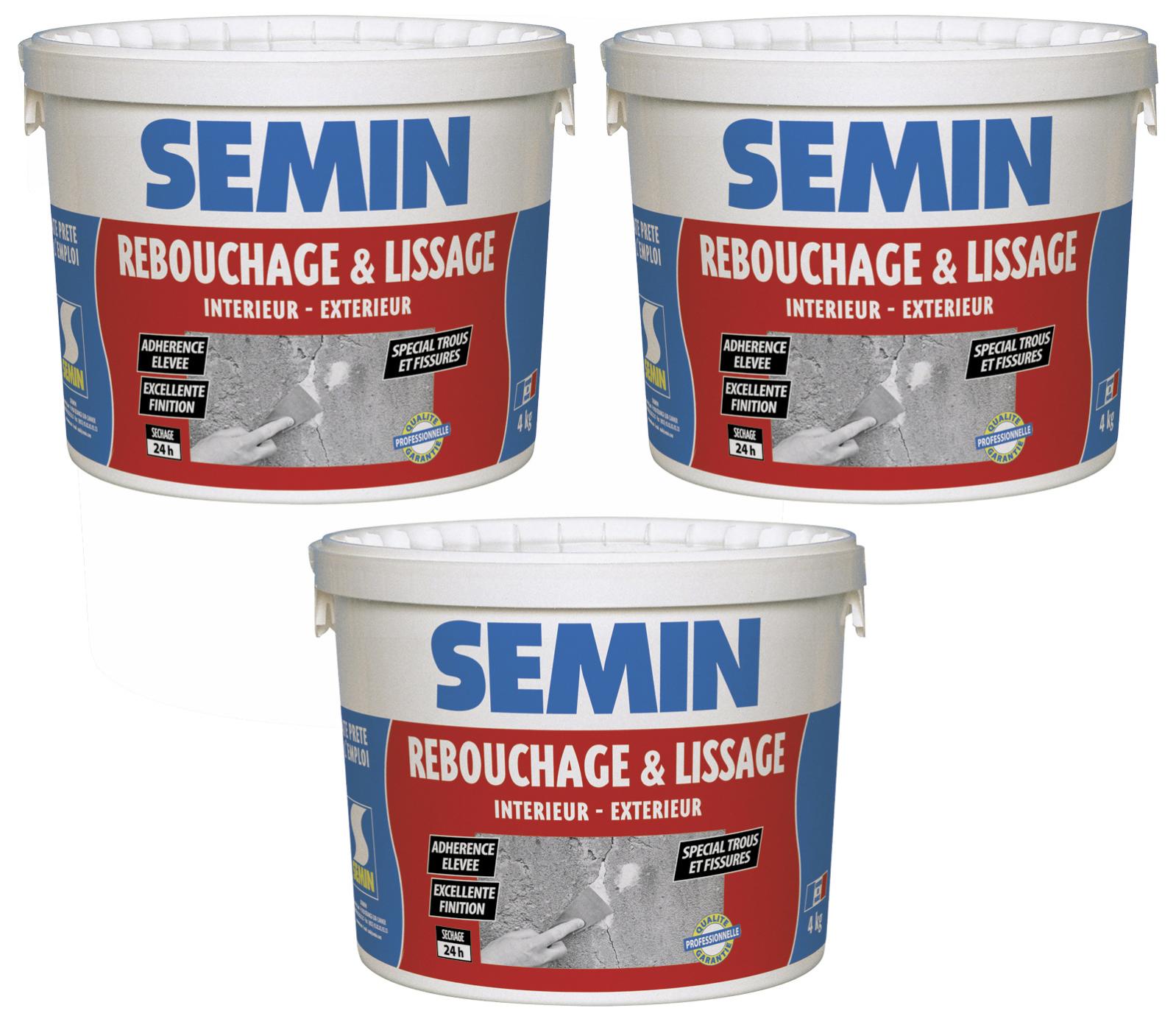 Lot de 3 enduits de rebouchage en pâte spécial fissures et trous de vis ...