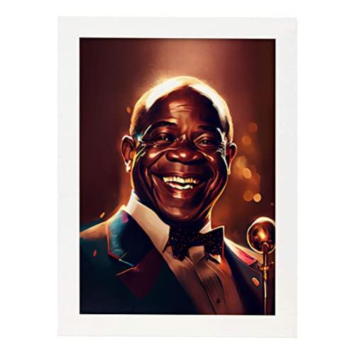 Nacnic Louis Armstrong Smiling Smiling Dynamic Figura D Figura Di Arte ...