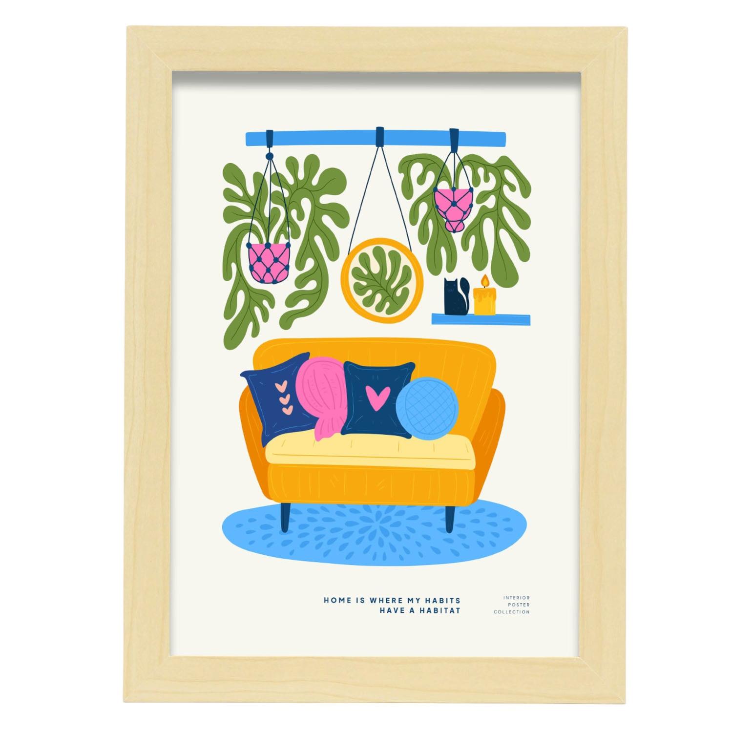 Affiches Colorées Dans Le Style Aquarelle Mes Habitudes Illustrations ...