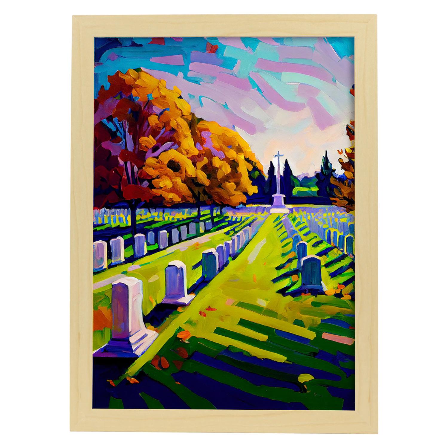 Nacnic Poster De Cementerio De Arlington En Estilo Pintura Al Óleo ...