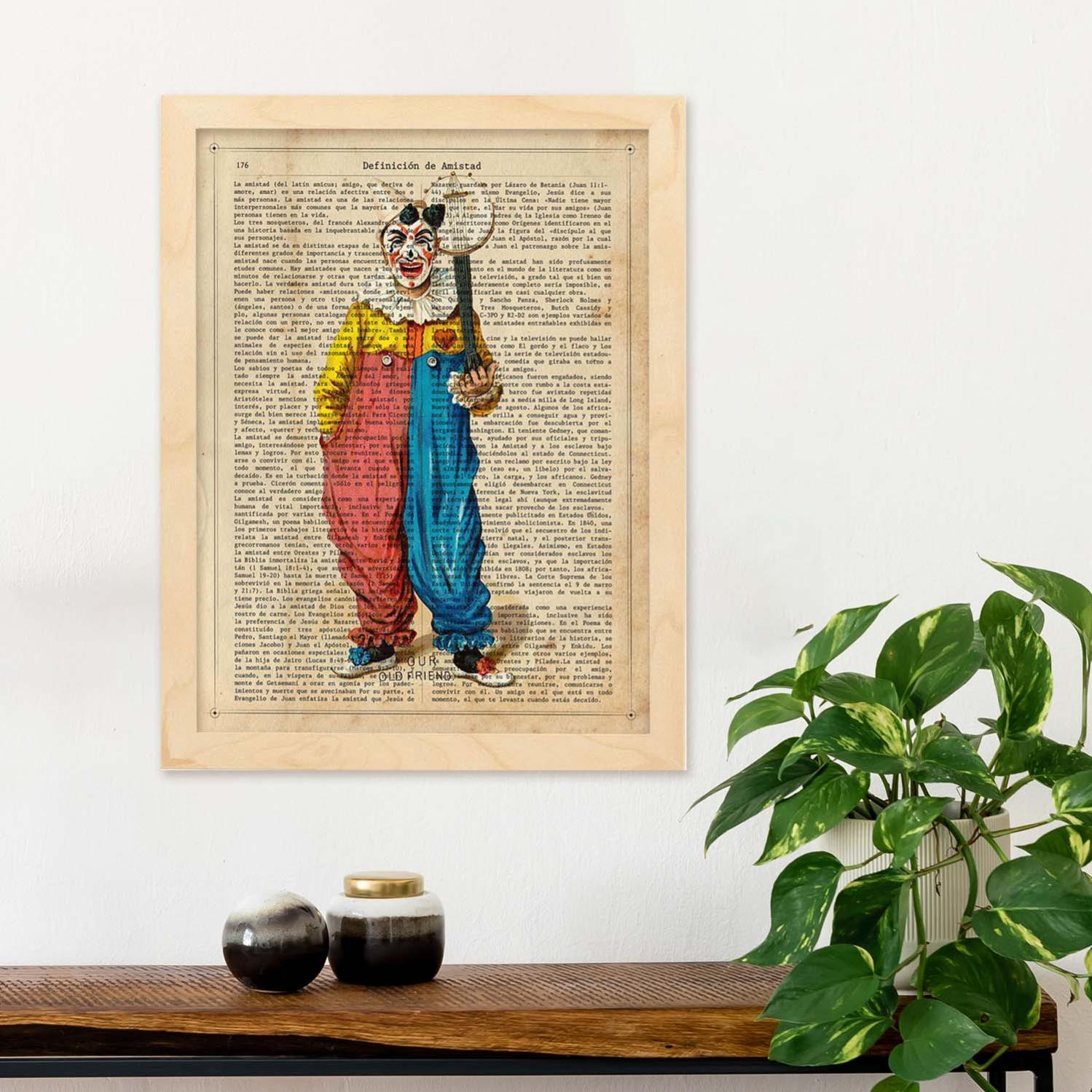 Clowns Affiche. Lamina Richard Clown Avec Des Images De Clowns Et De ...