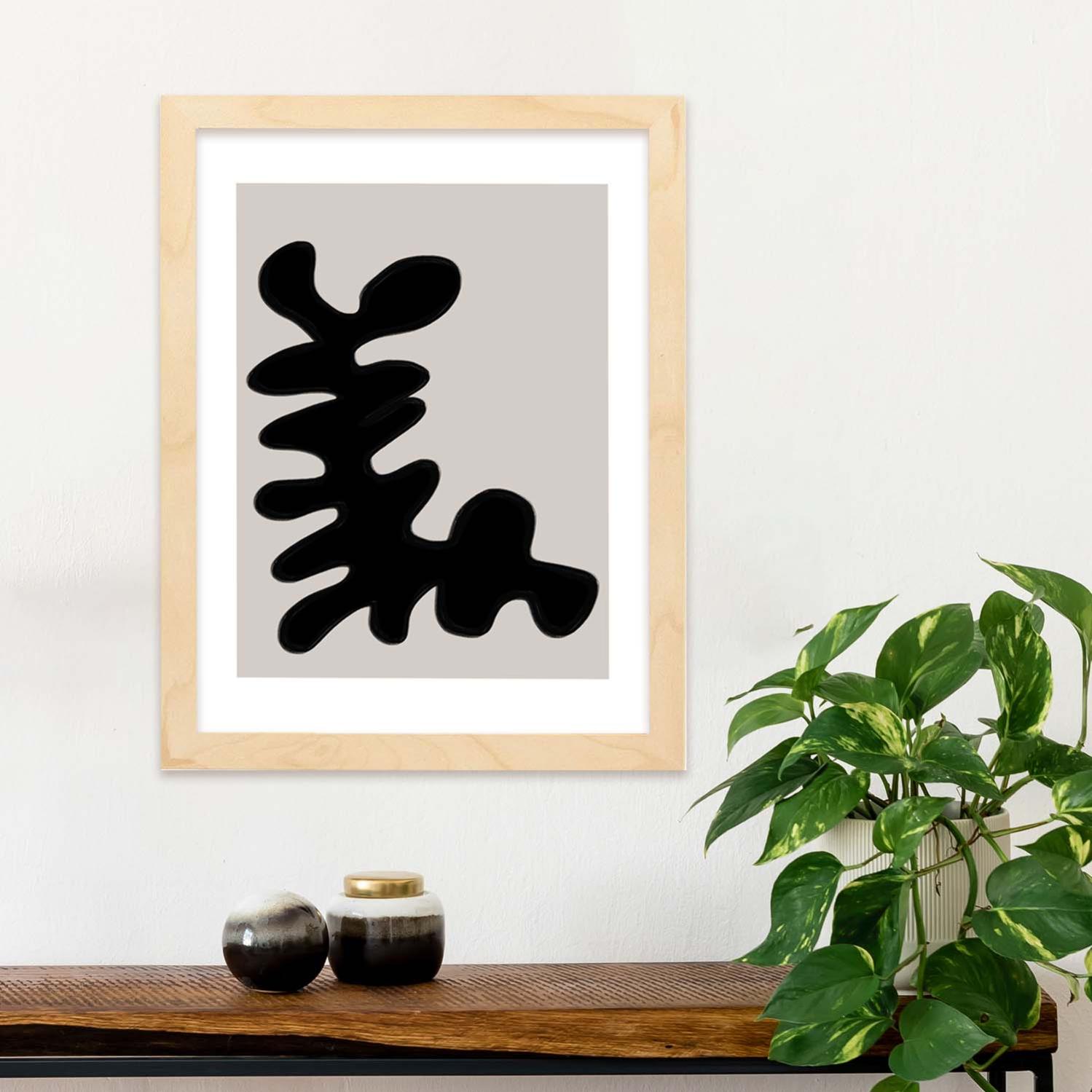 Lame Artistique Décorative Avec Illustration Du Style Abstrait Noir ...