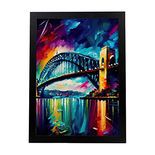 Nacnic Sydney Harbour Bridge Sydney Australia Painting D'huile Tampon D ...
