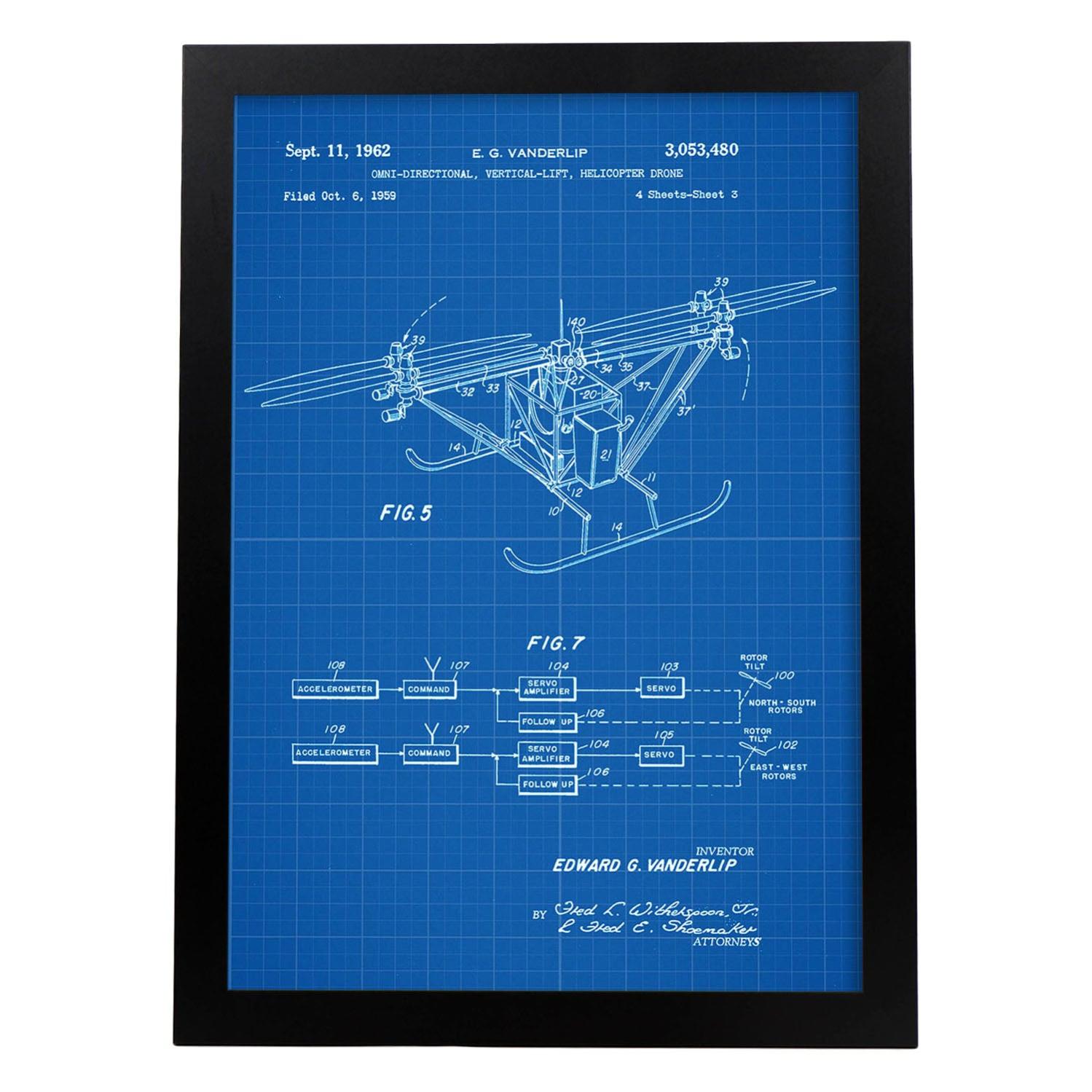 Hélicoptère Drone Patent 3 Plaque Avec Ancienne Conception De Brevet A3 ...
