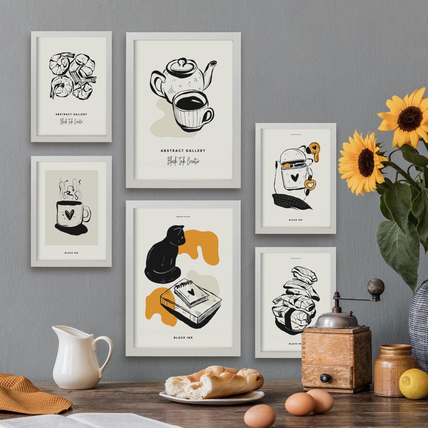 Room Decor Nacnic Set Of 6 Prints | A3 & A4 Sizes | Frameless Aesthetic ...