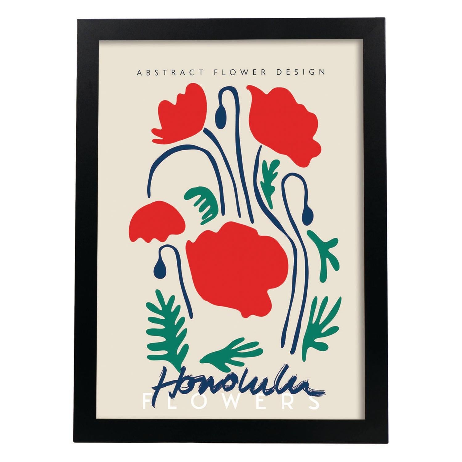 Lamina Artistica Decorativa Con Ilustración De Diseño Floral Abstracto ...