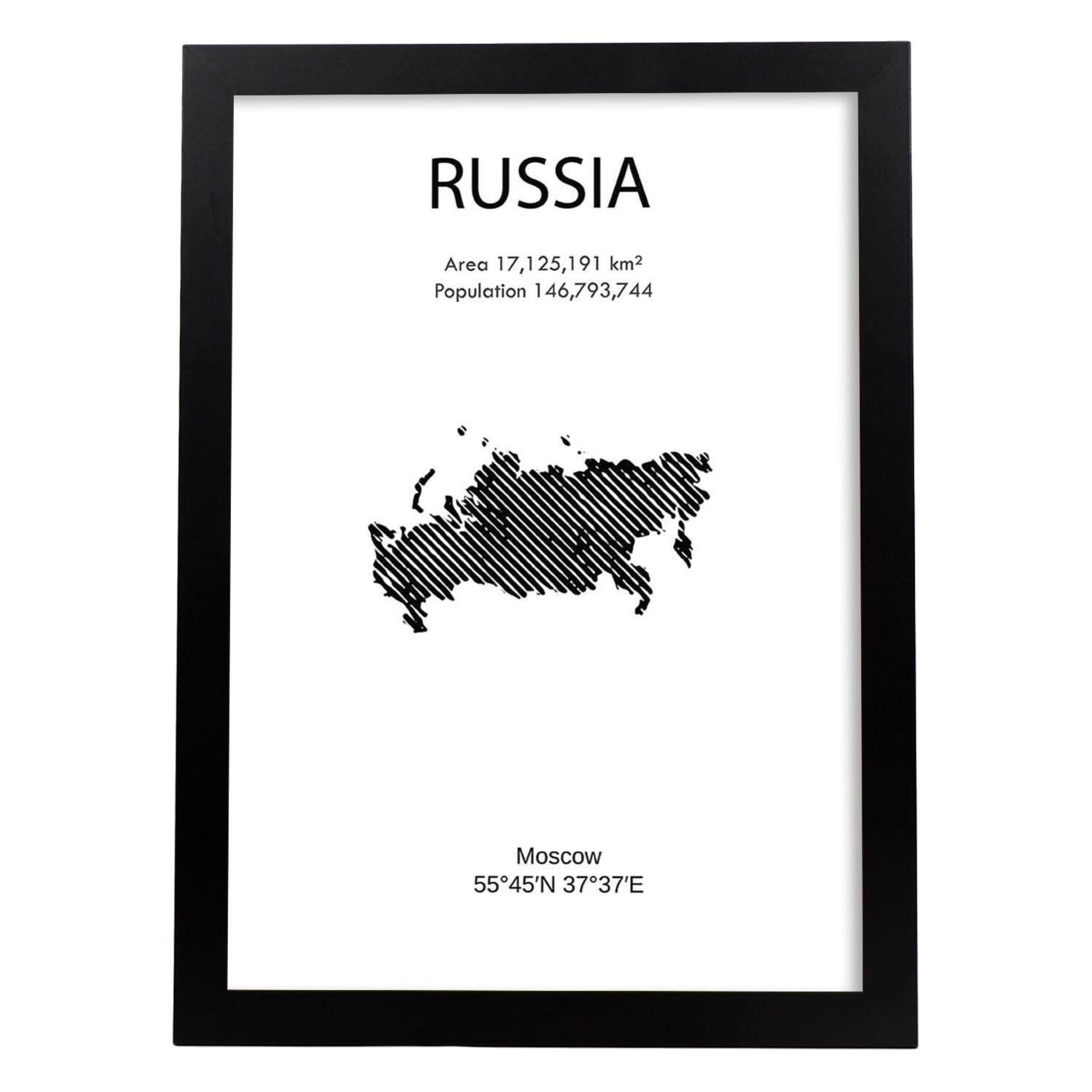 Affiche De La Russie. Plaques De Pays Et Continents Du Monde. Sans ...