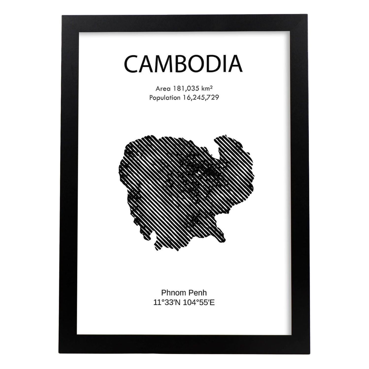 Affiche Cambodgienne. Plaques De Pays Et Continents Du Monde. Sans ...