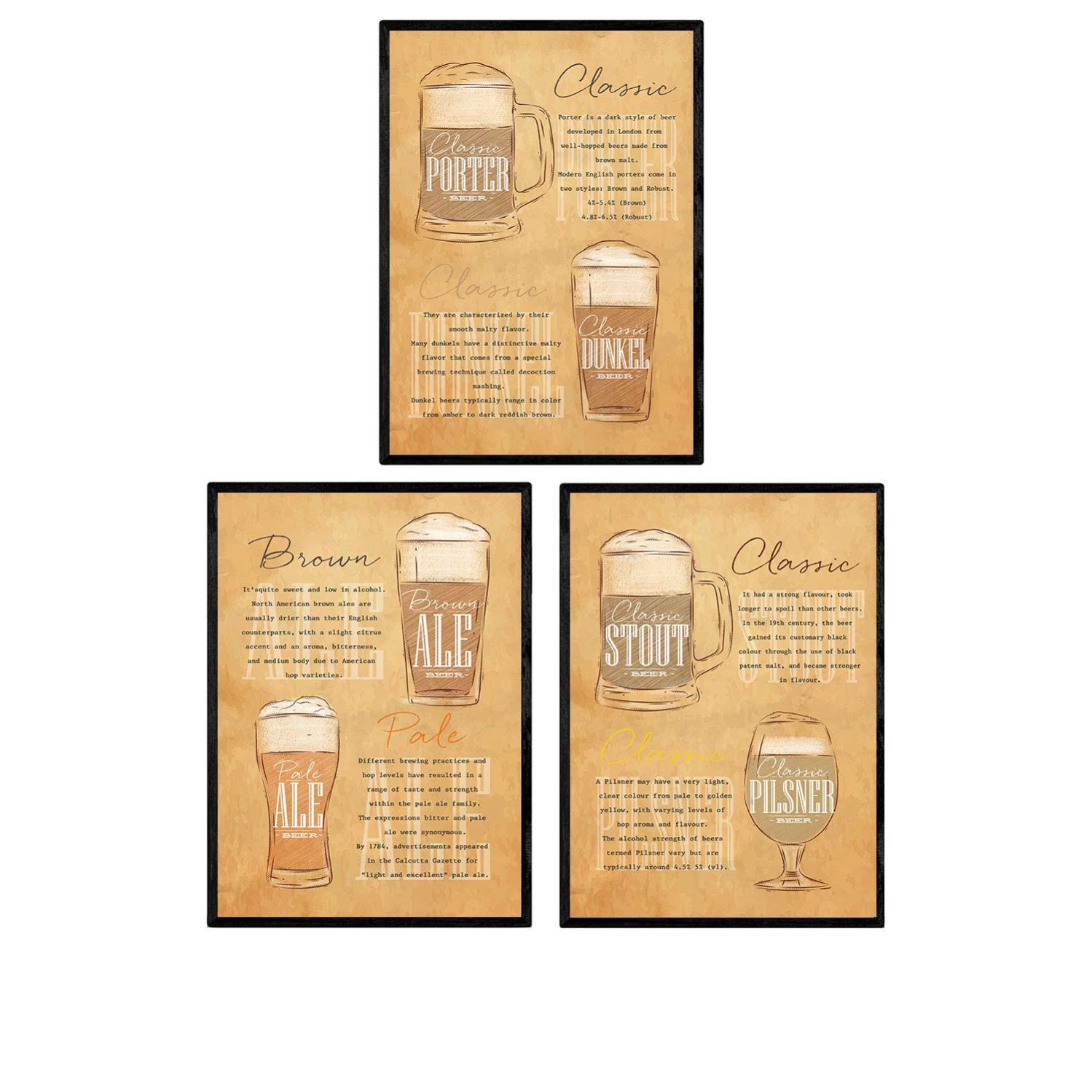 Posts De Bières Et De Chupits. Feuilles De Bière Vintage 2. Affiches D ...