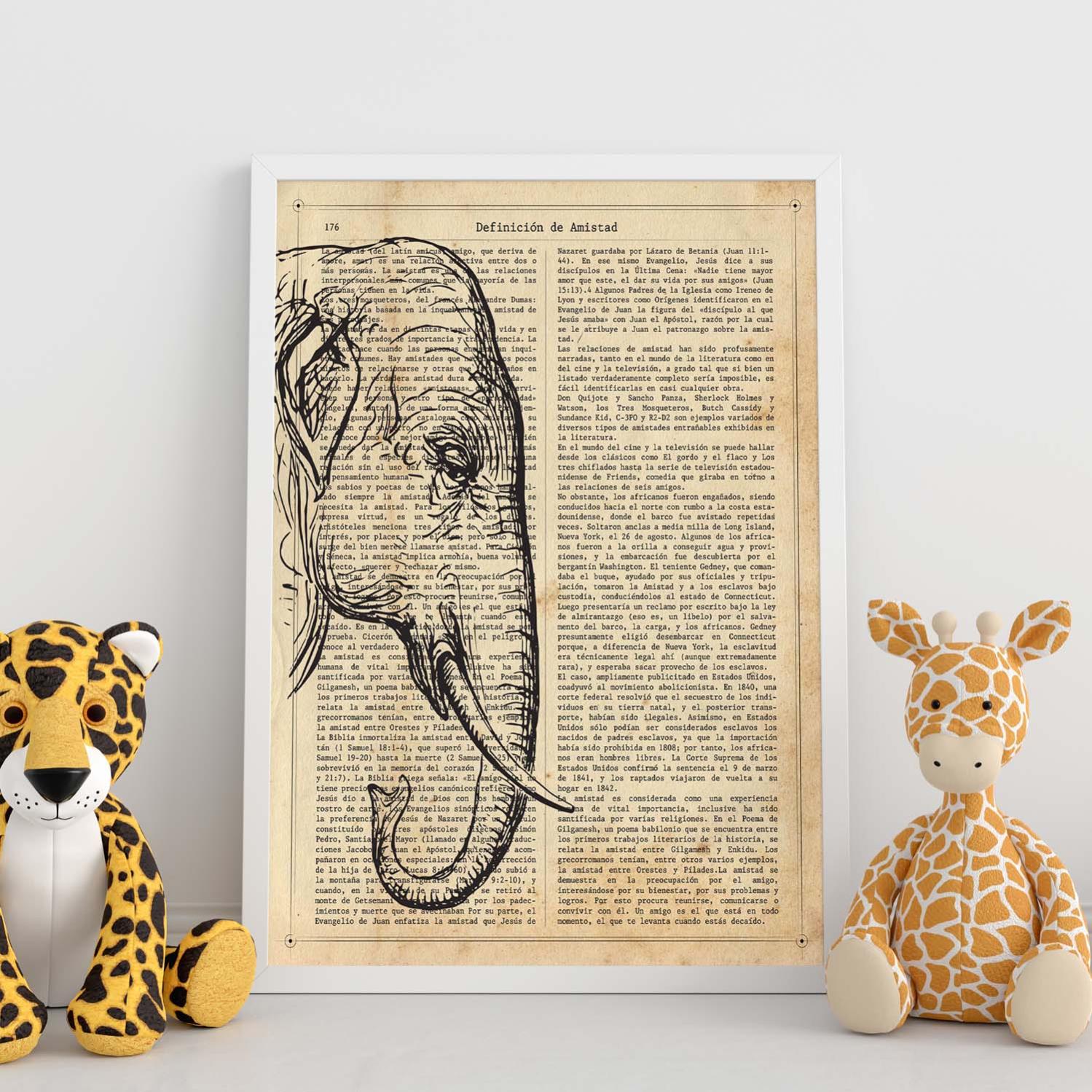 Poster Di Memoria Di Elefante Con Definizione Animali Con Testi E ...