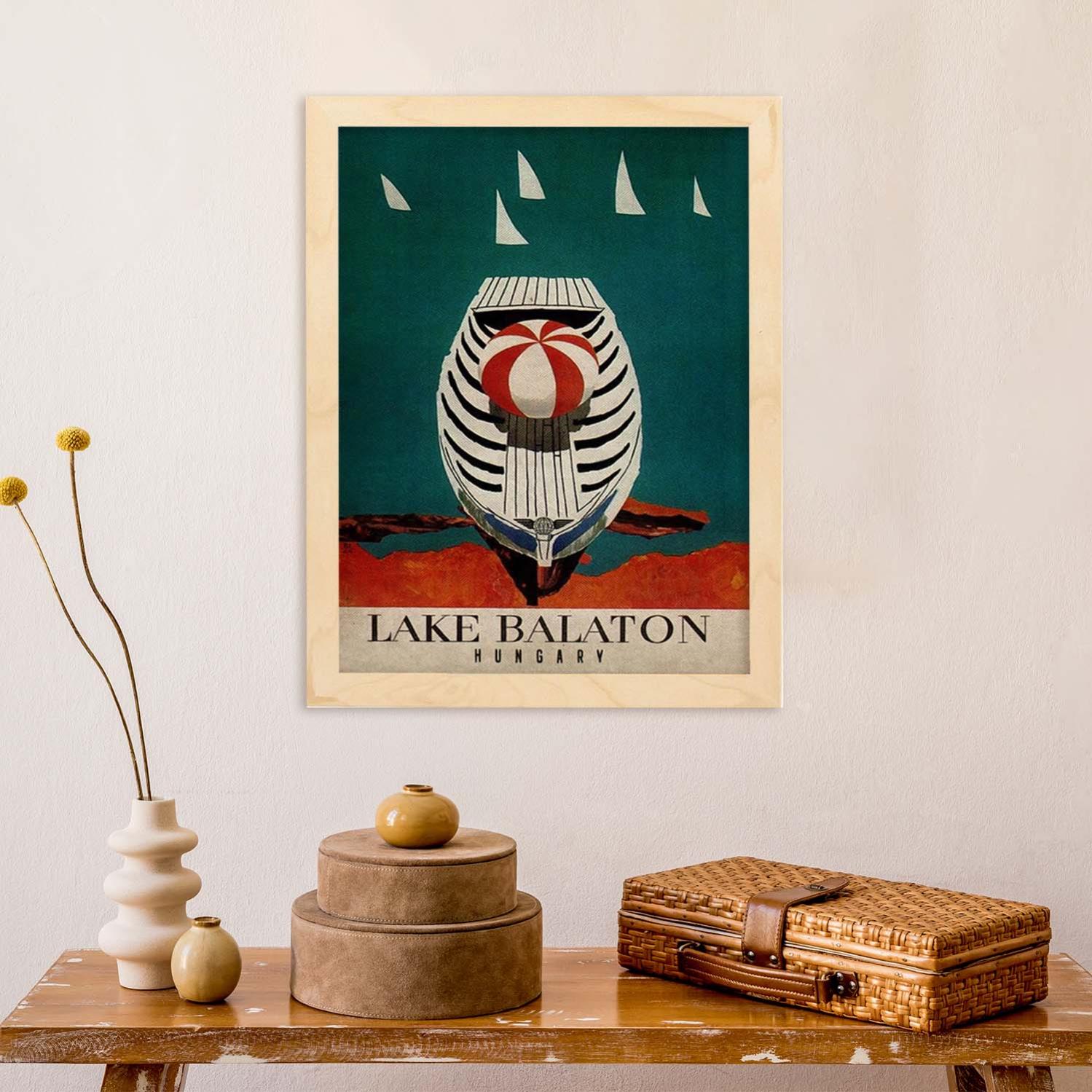 Poster Del Lago Balaton Vintage Con Immagini Pubblicitarie Vintage E ...