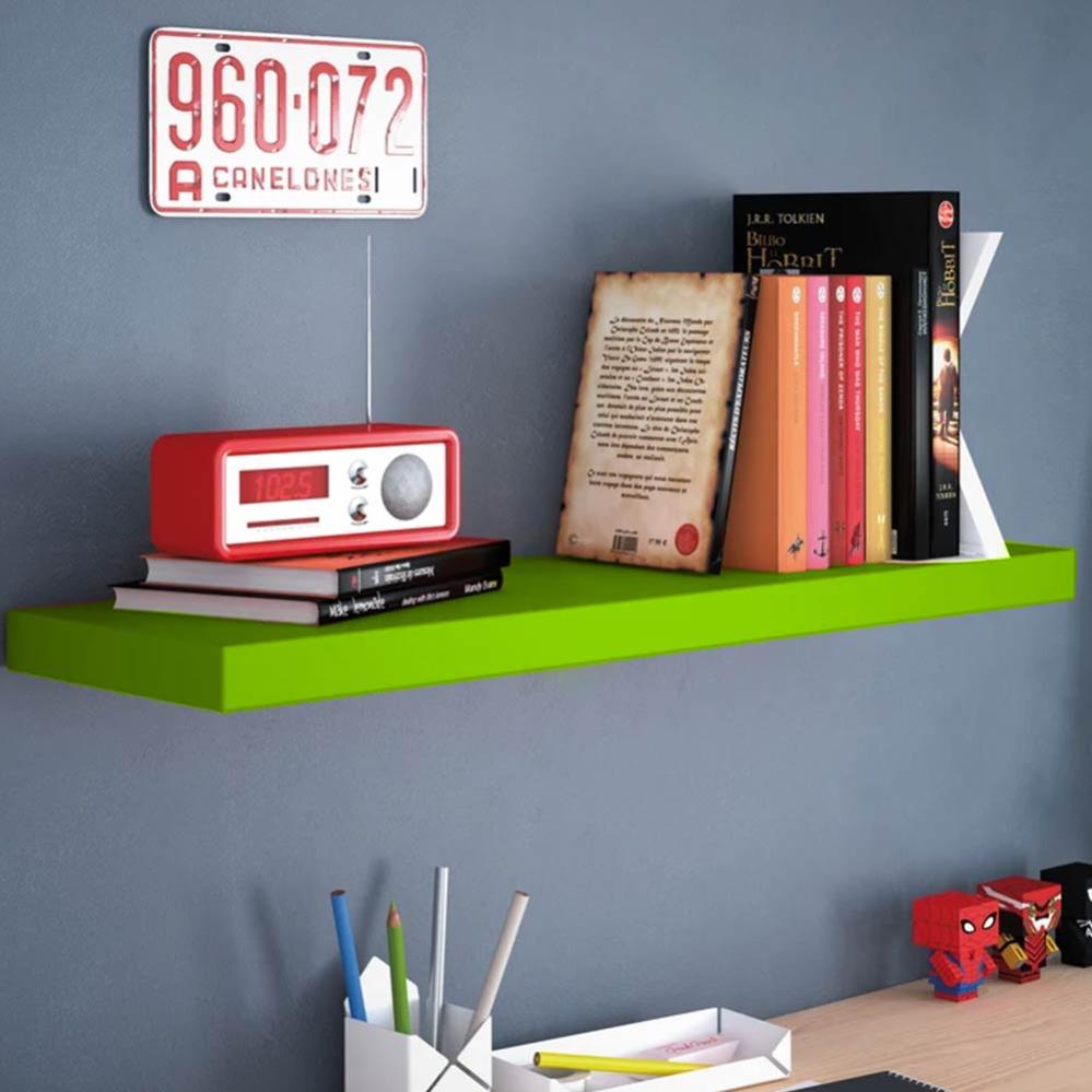 Mensola Parete Rettangolare Scaffale 40x25x4cm Libreria Legno MDF Verde ...