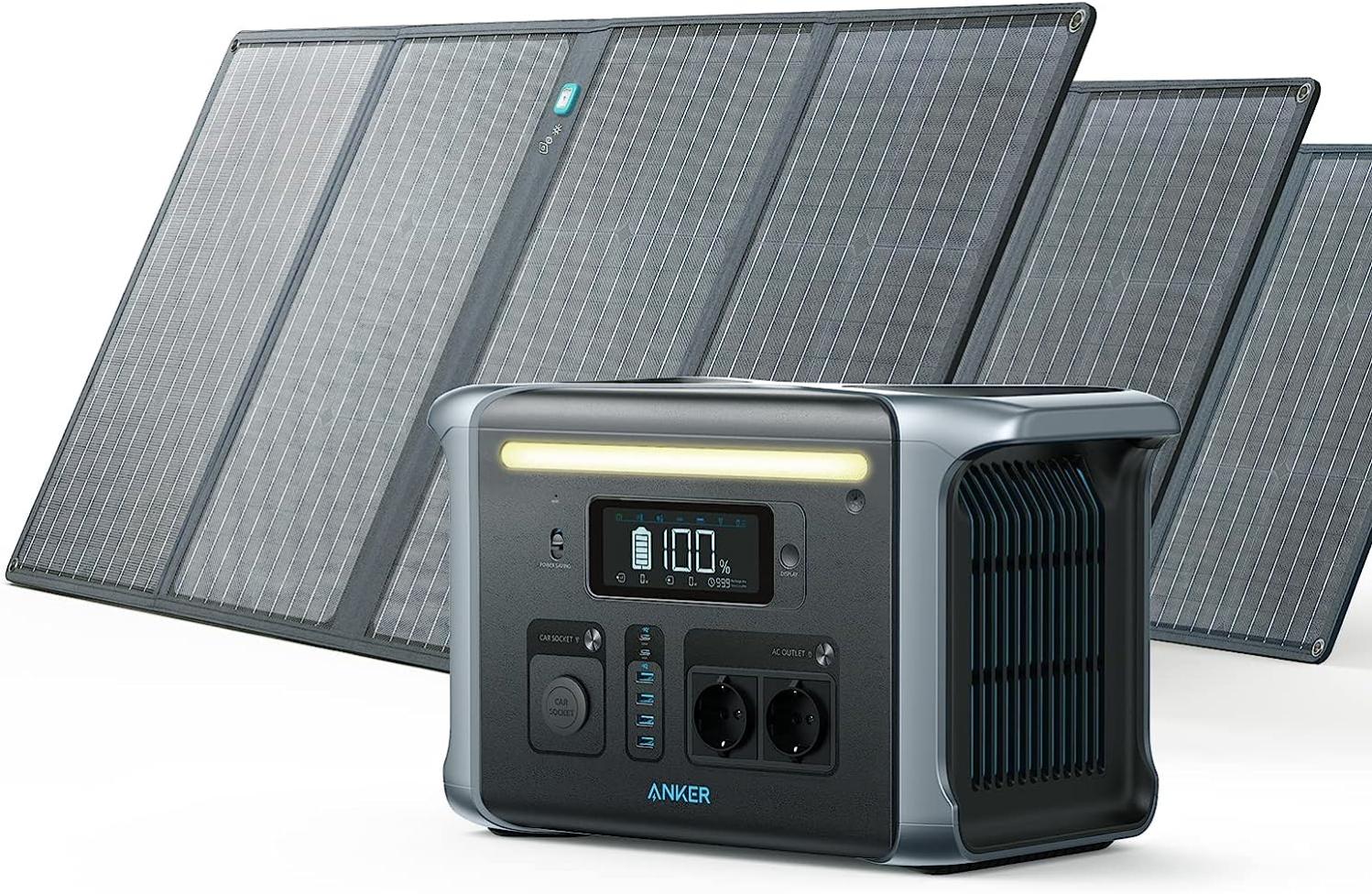 Kit Generador Solar Portátil ANKER 757 1229Wh +3 Paneles Solares 100W ...