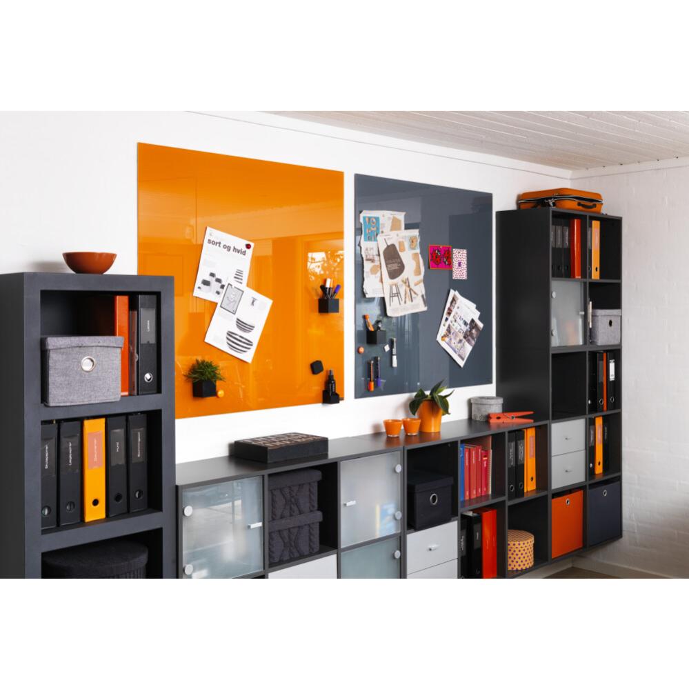 NAGA CLASSIC - Tableau magnétique en verre - 100 x 100 cm - Gris ...