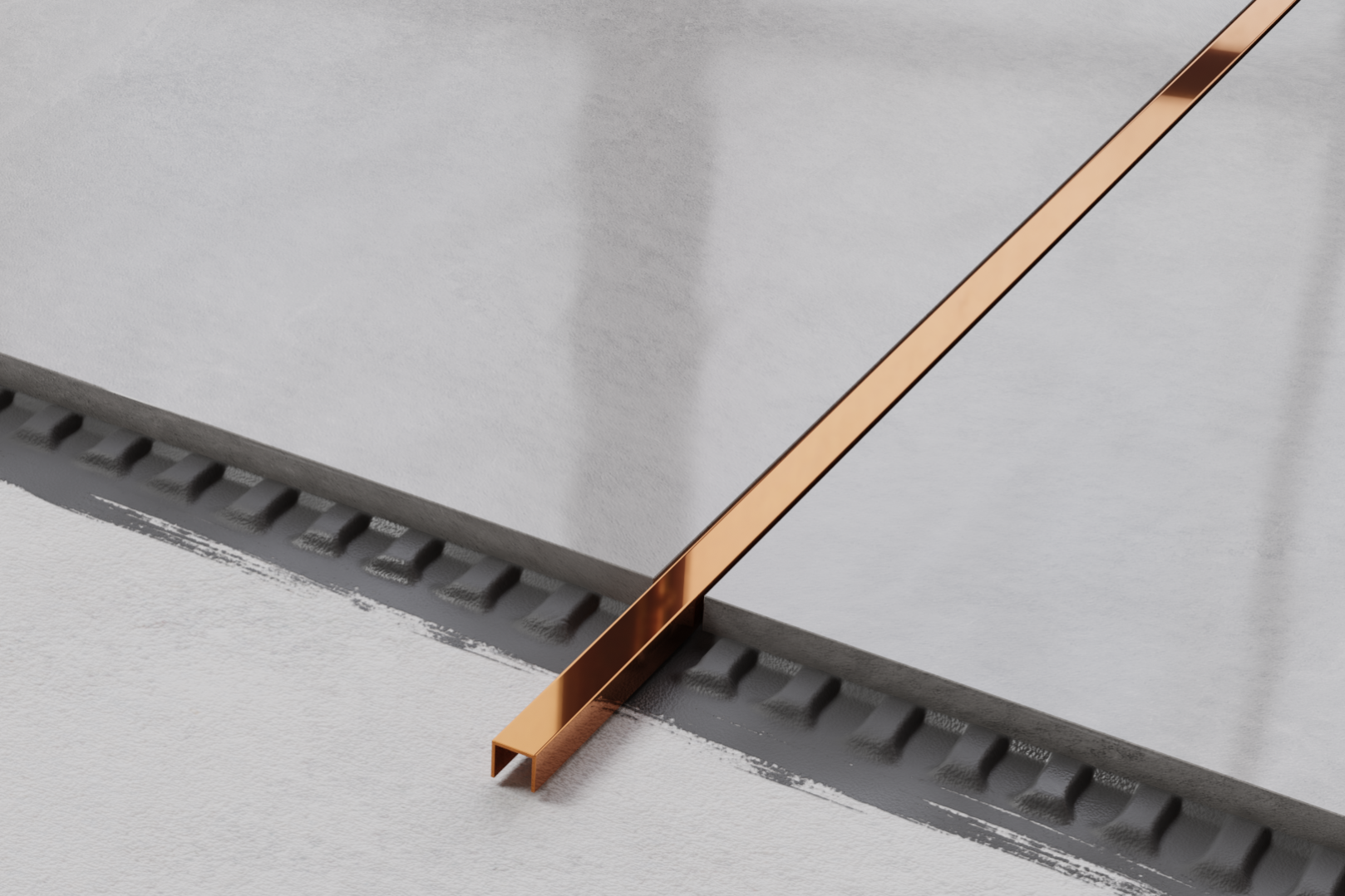 Profil U en inox rectifié 244cm X 10mm X 9mm - cuivre poli | Leroy Merlin